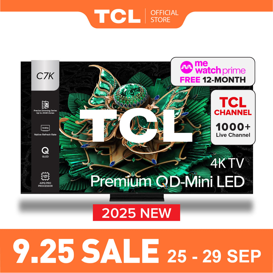2025 NEW | TCL C7K 4K Premium QD Mini-LED TV 55" 65" 75" 85 "AI Smart – TCL Singapore