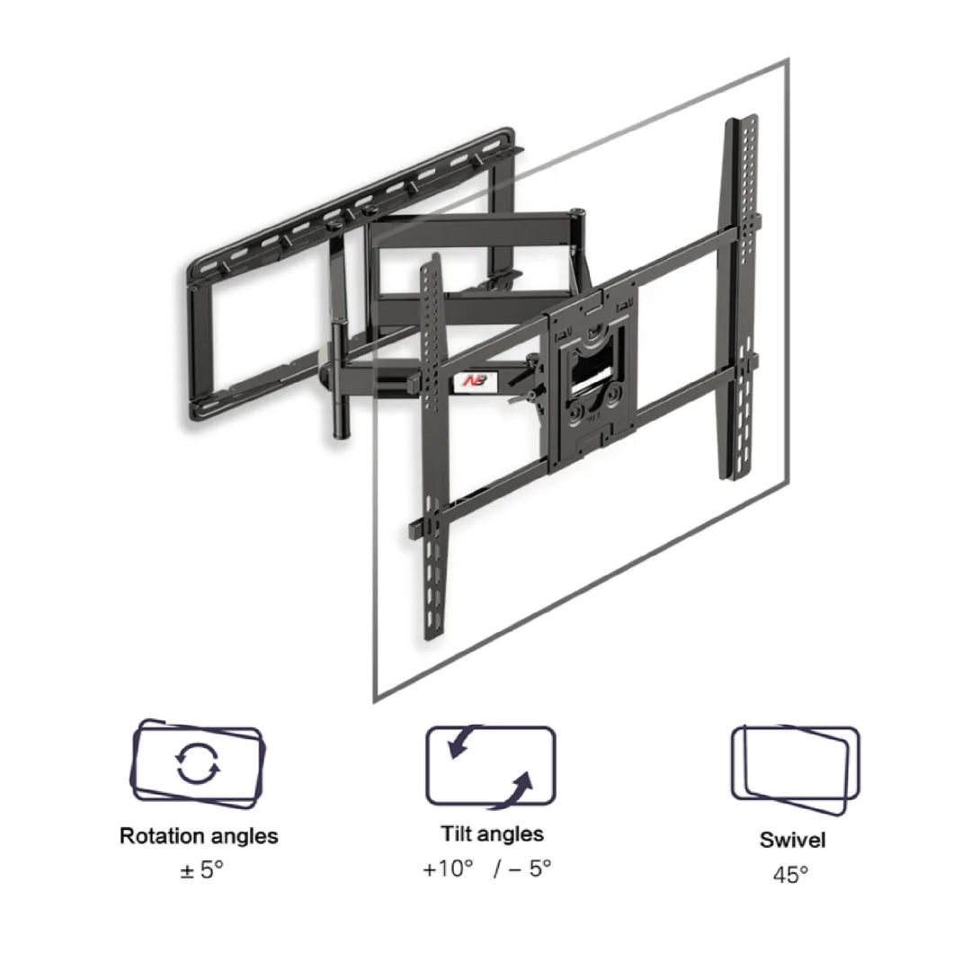 TCL 85 to 98" Swivel Bracket (Double Arm) Wall Mount (with TV Installa ...