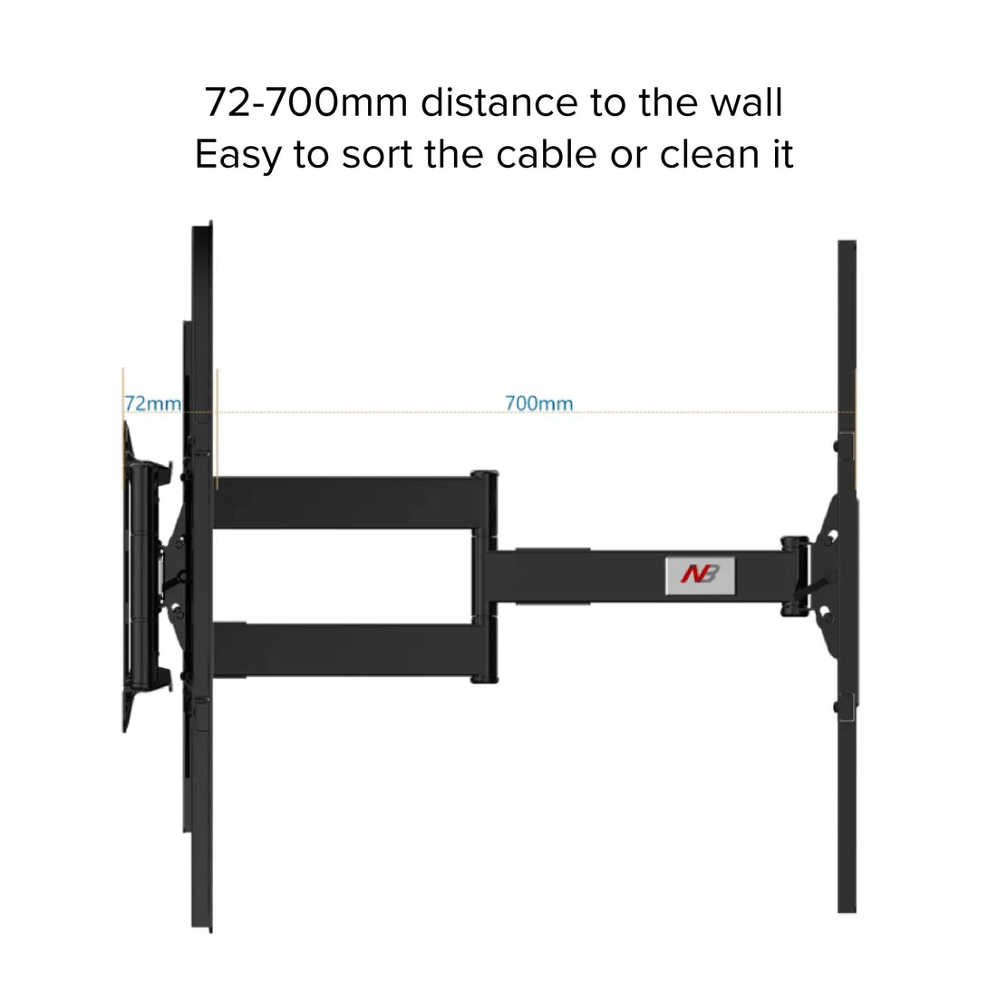 TCL 85 to 98" Swivel Bracket (Double Arm) Wall Mount (with TV Installa ...